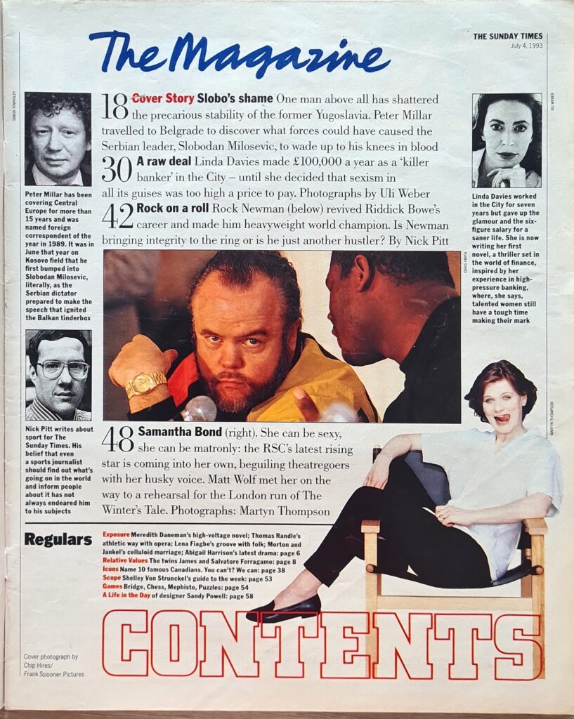 Vintage Sunday Times Magazine July 4th 1993 – Suntimes.co.uk